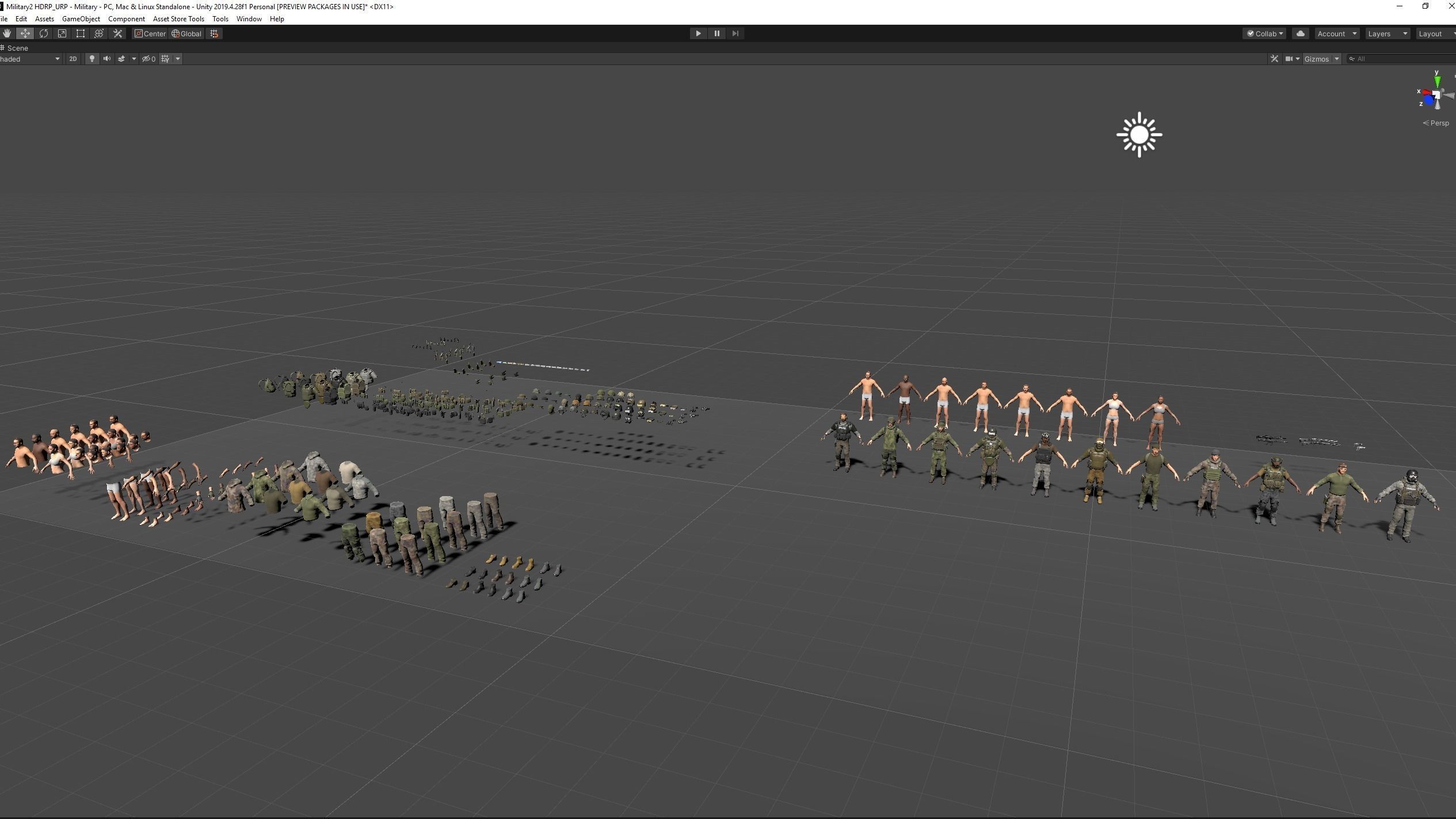 3D model Modular military character 2 VR / AR / low-poly rigged ...