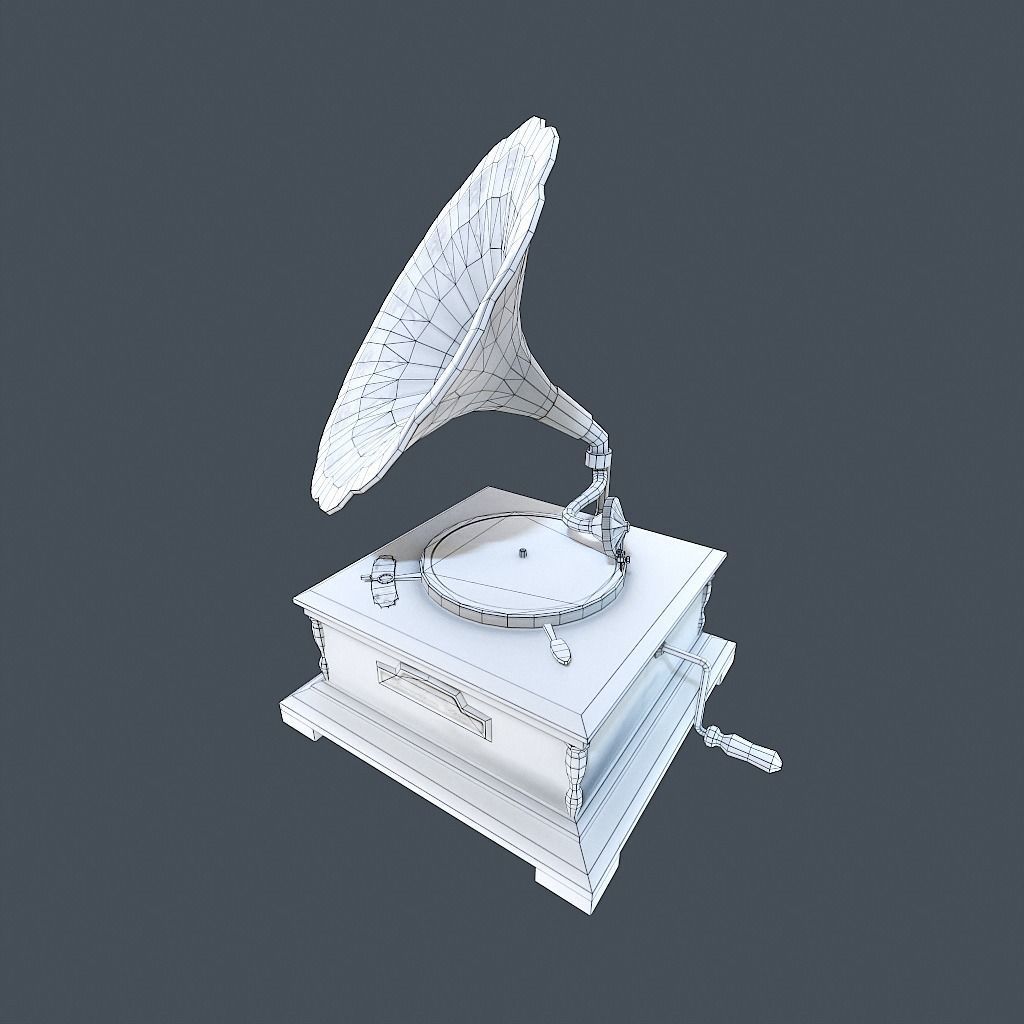 3D model Vintage Gramophone Animated VR / AR / low-poly animated | CGTrader
