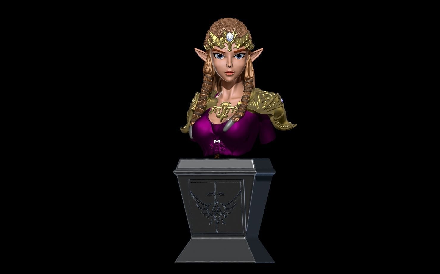 Zelda - Twilight princess bust 3D model 3D printable | CGTrader