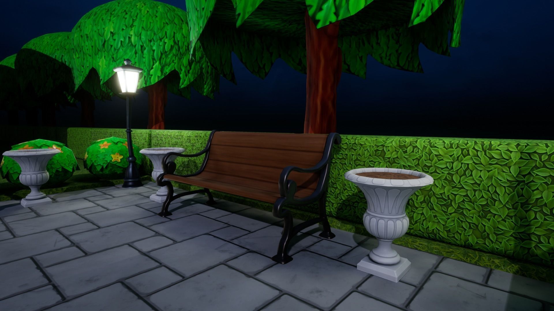 3D model Stylized Bank Exterior VR / AR / low-poly | CGTrader