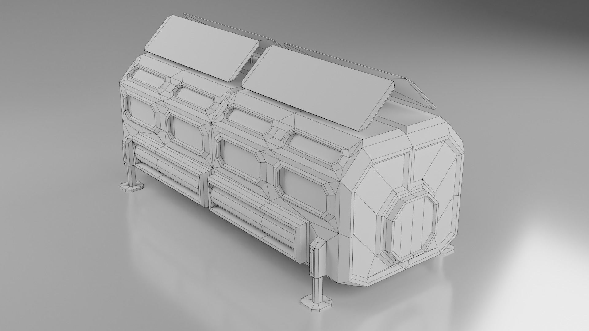3D model Modular low poly colony VR / AR / low-poly | CGTrader