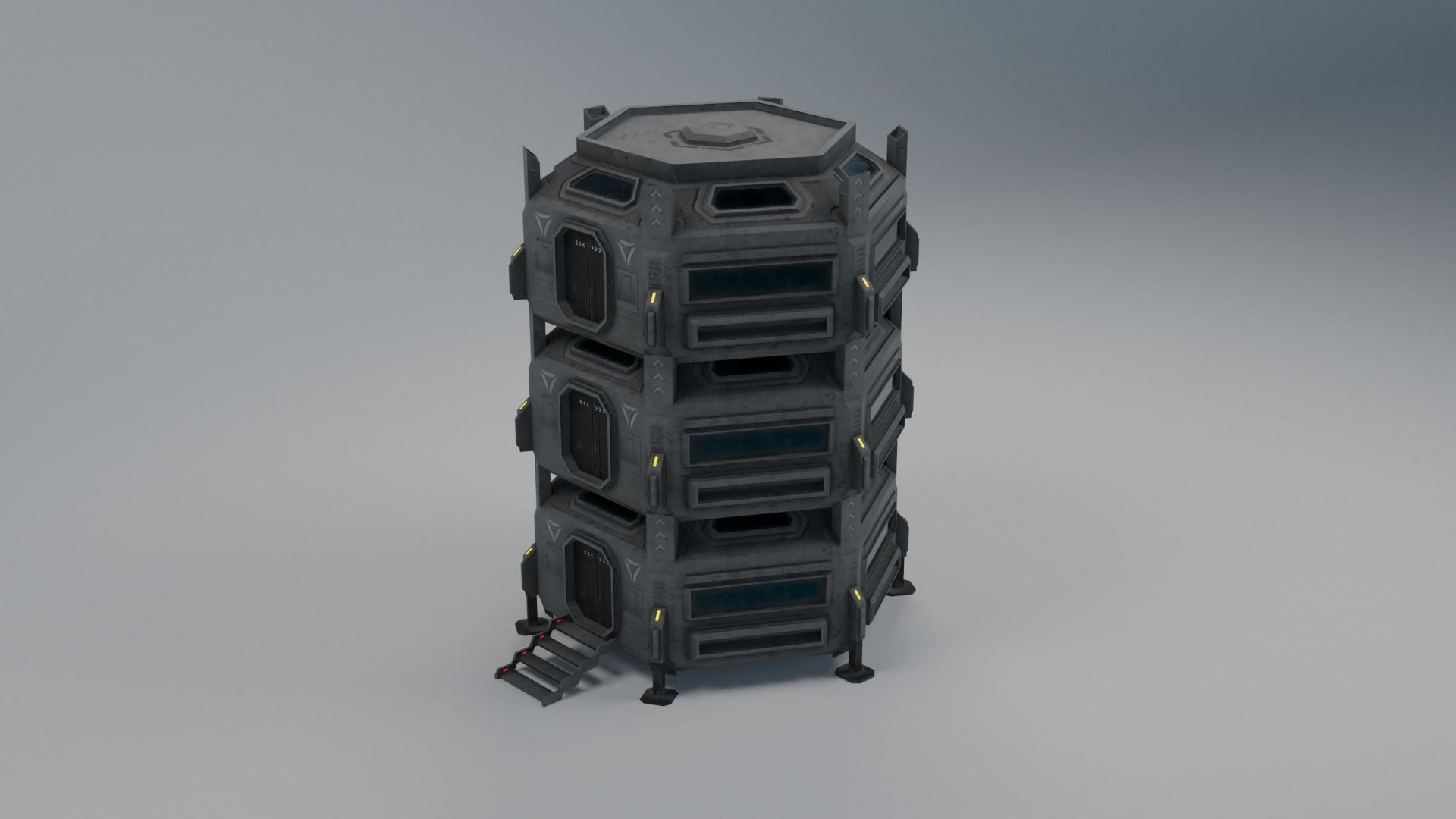 3D model Modular low poly colony VR / AR / low-poly | CGTrader