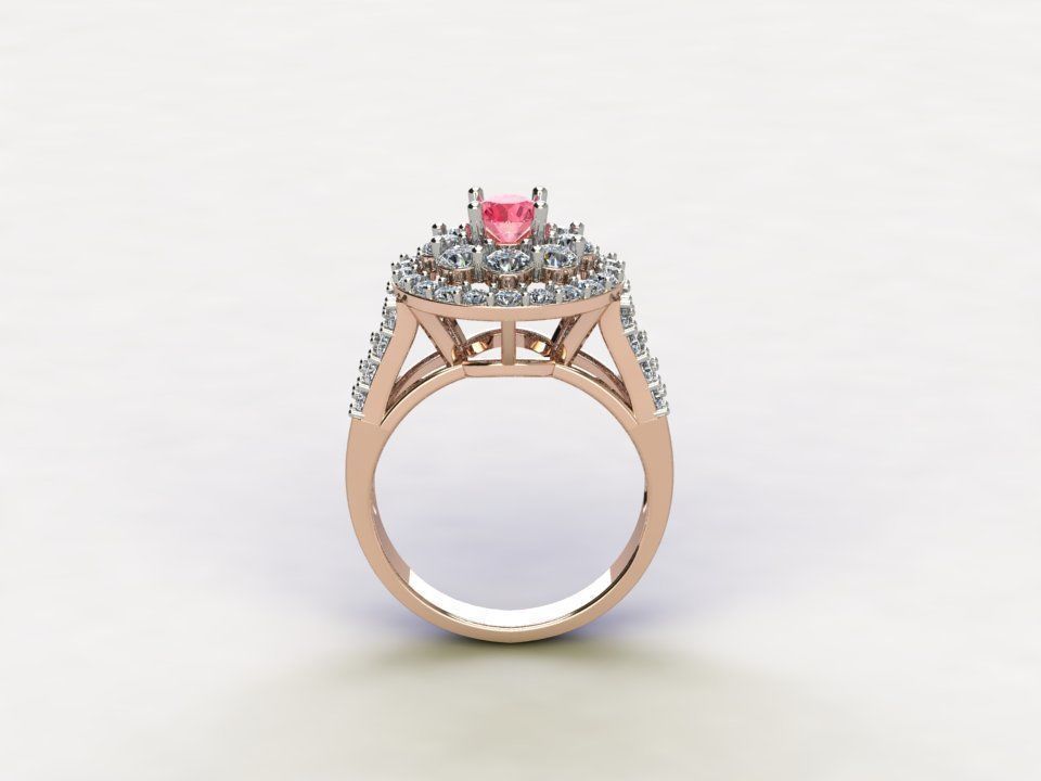 R204 Diamond Ring cad file 3D model | CGTrader