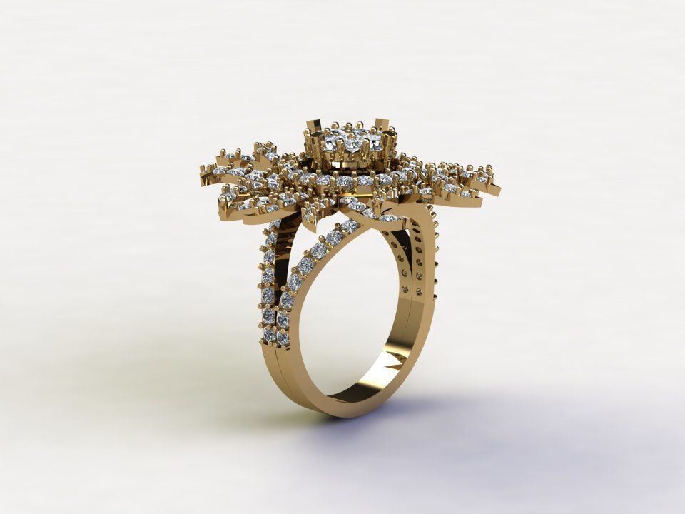 R114 women ring 2021 cad file 3D model | CGTrader