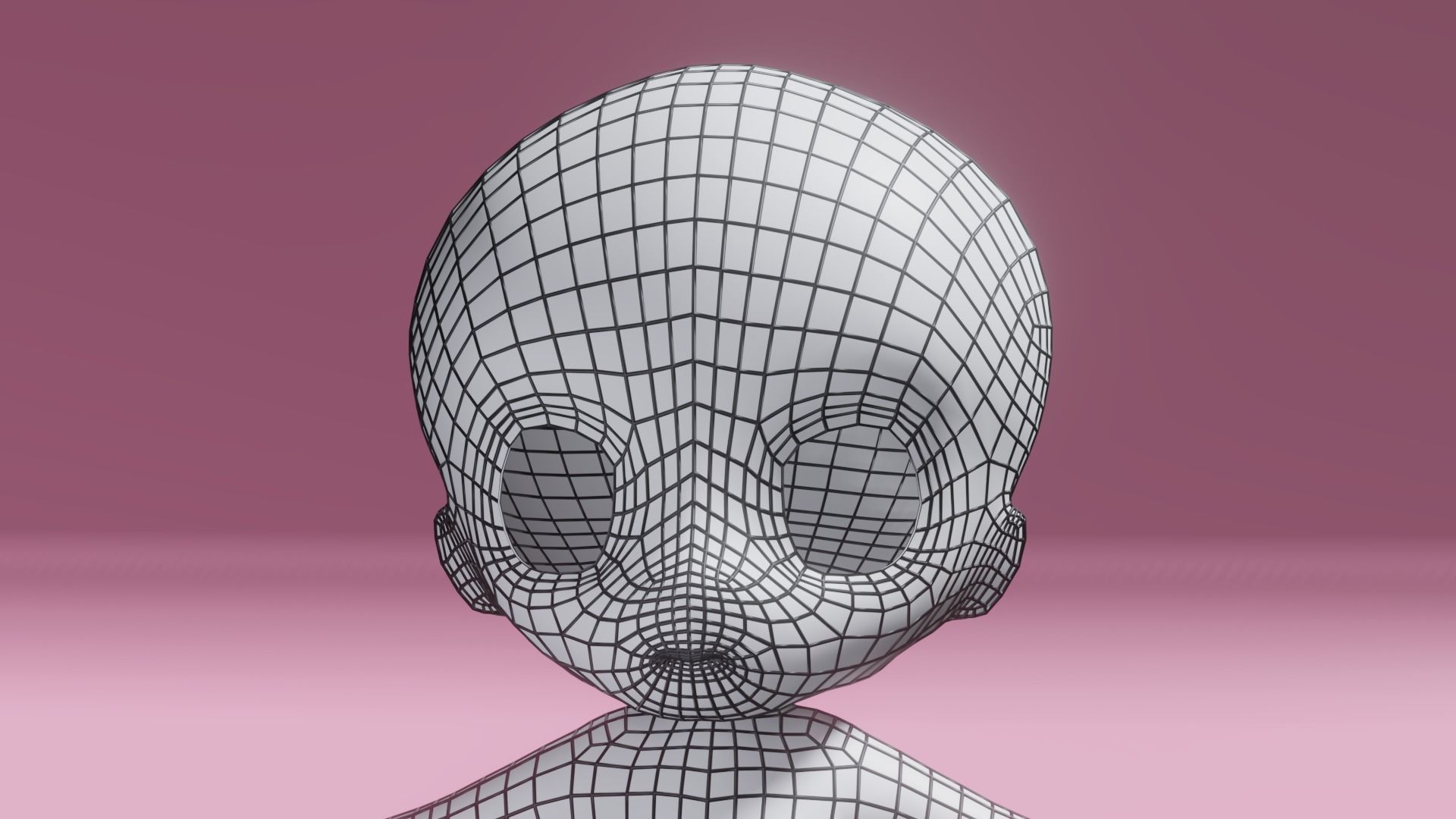 Chibi Character base mesh 3D model | CGTrader