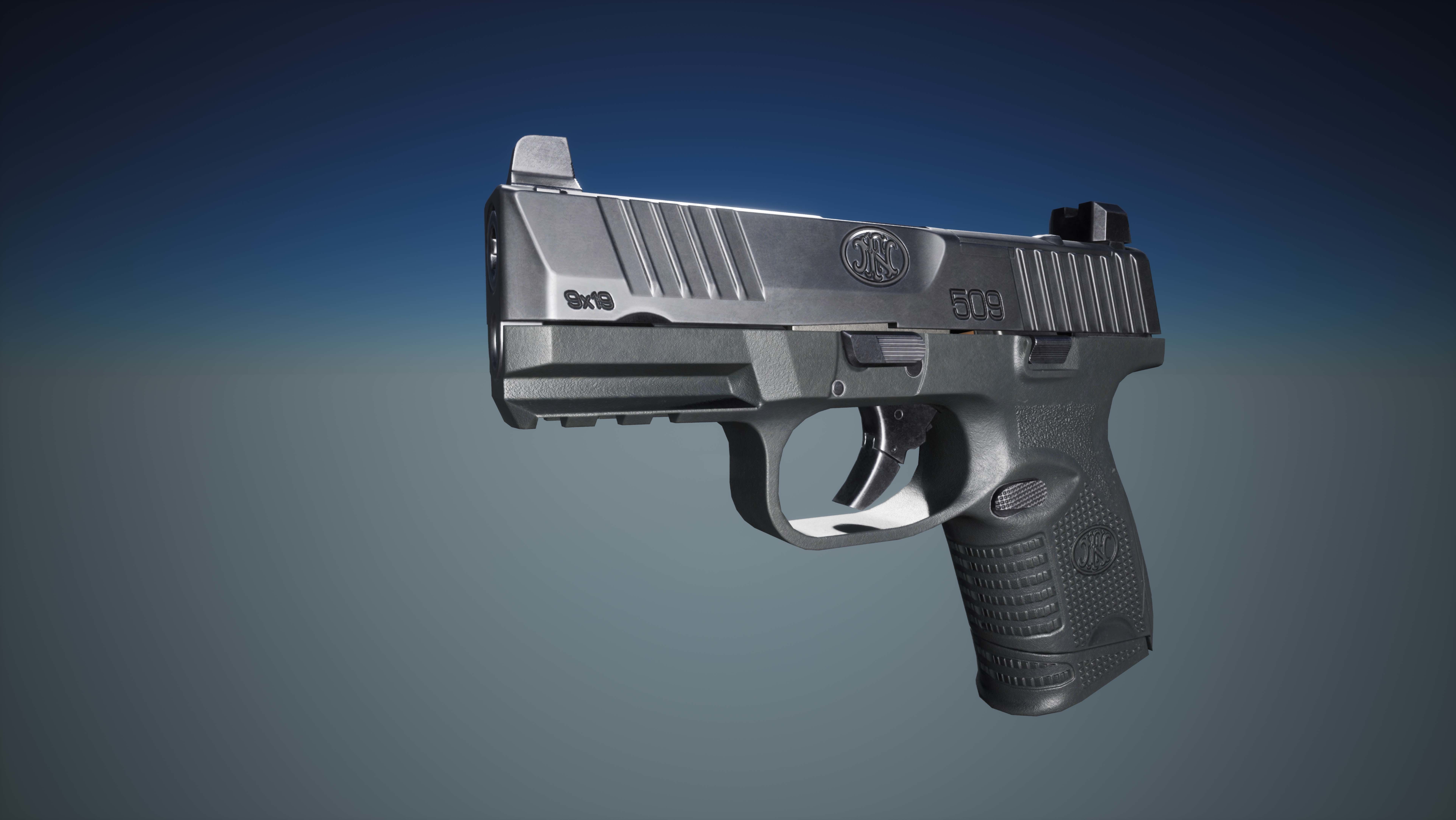 3D model FN 509 Compact MRD BLK VR / AR / low-poly | CGTrader