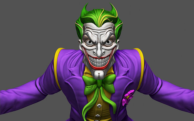 Joker Posed 3D model 3D printable | CGTrader