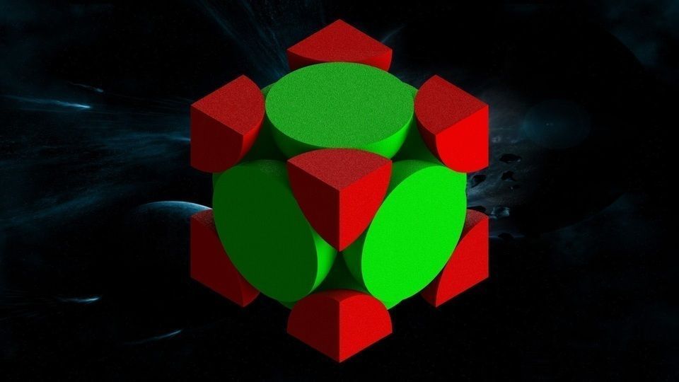 FCC unit cell free 3D model | CGTrader