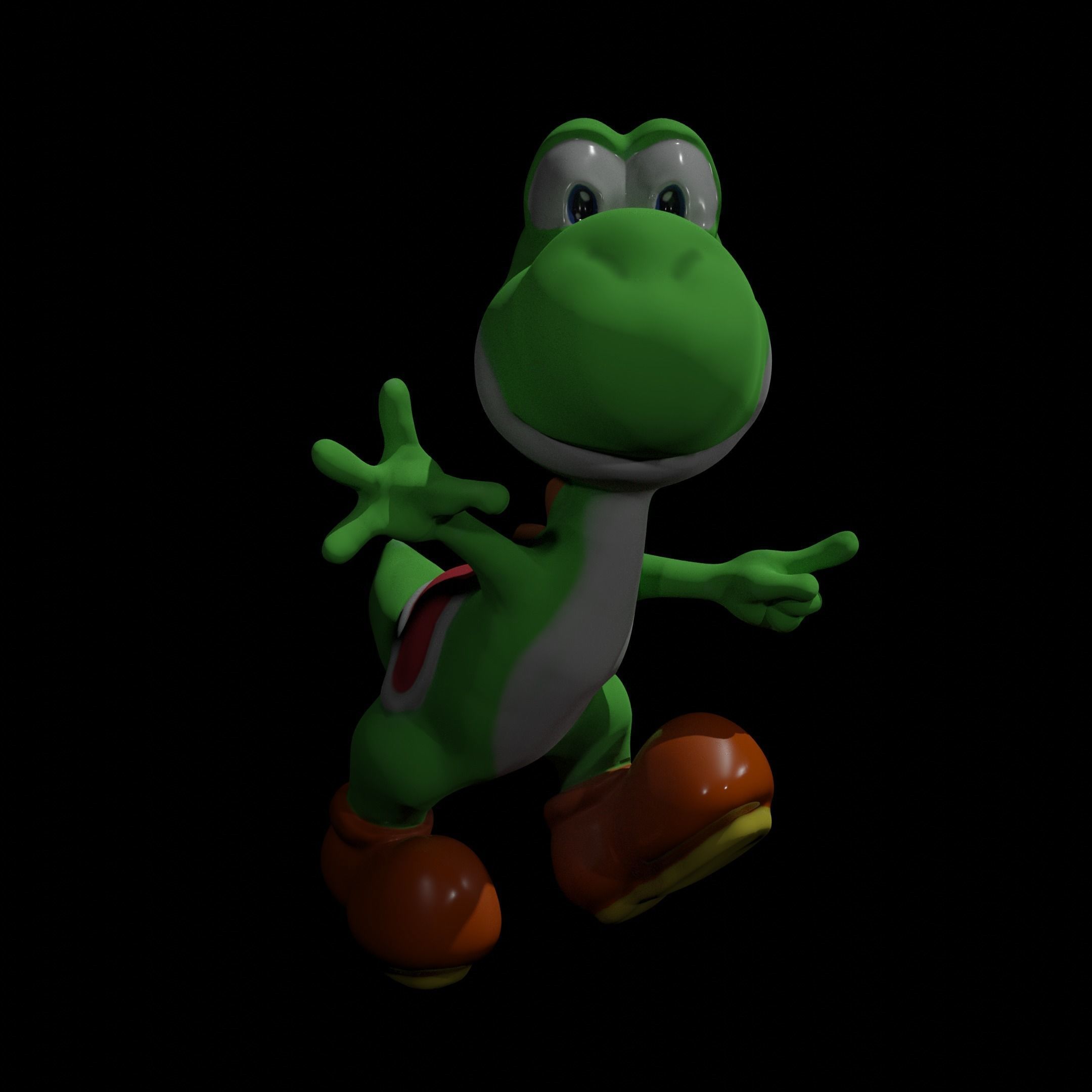 Yoshi High and Low Poly Models free VR / AR / low-poly 3D model | CGTrader