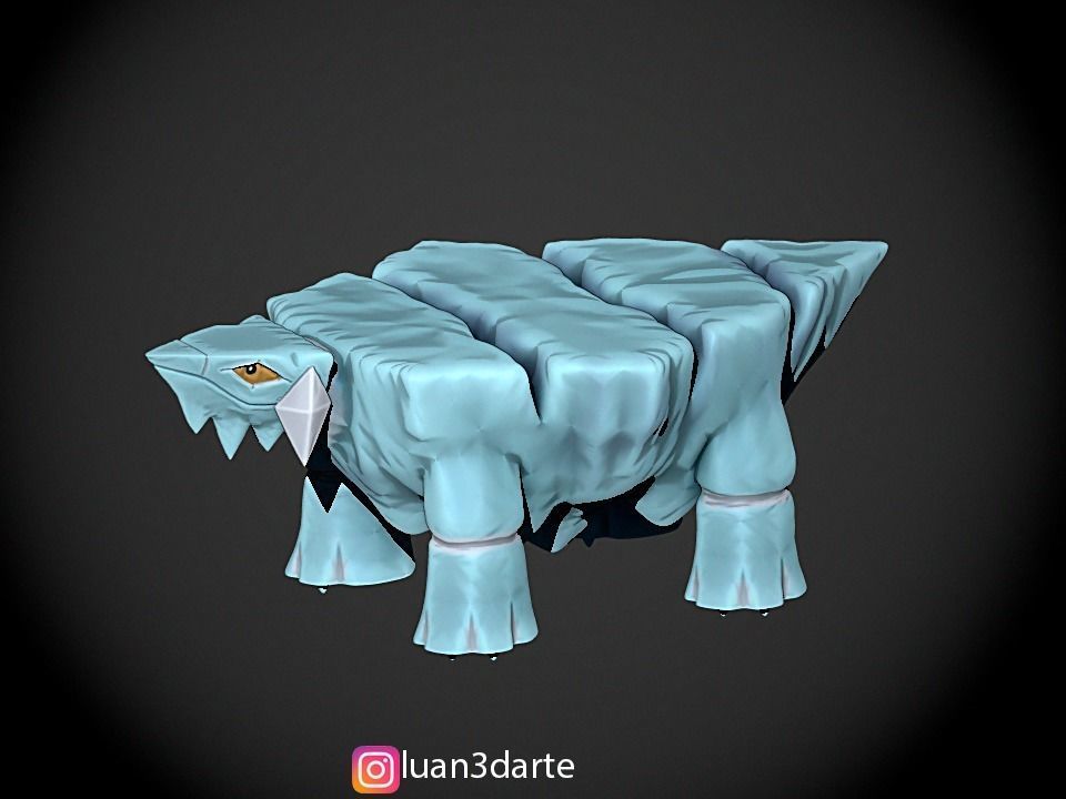 Avalugg STL ice creature 3D model 3D printable | CGTrader