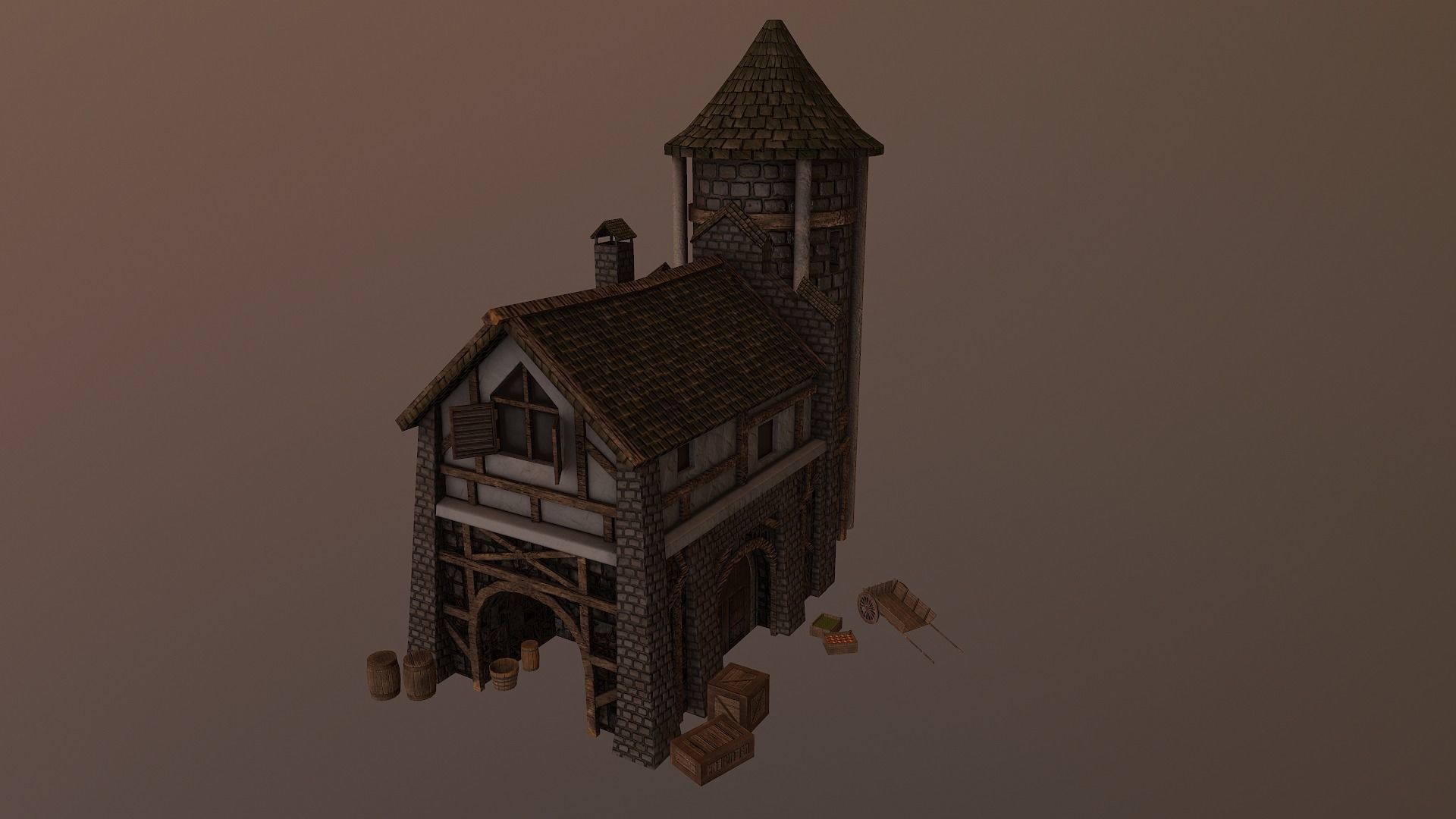 3D model Medieval Warehouse VR / AR / low-poly | CGTrader