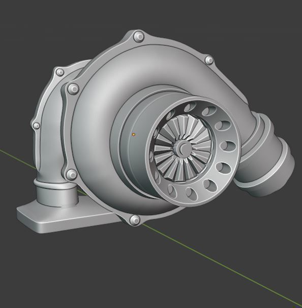 TURBOCHARGER SET WITH 3 EXHAUST TIPS 3D model 3D printable | CGTrader