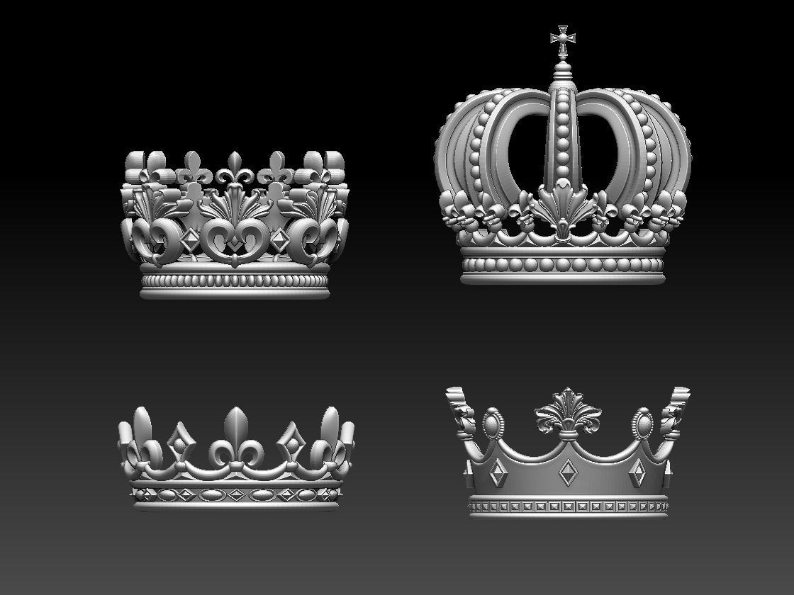 crowns crown 3D model 3D printable | CGTrader
