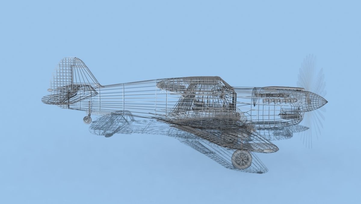 Curtiss P-40F Tomahawk V08 RAAF 3D model animated rigged | CGTrader