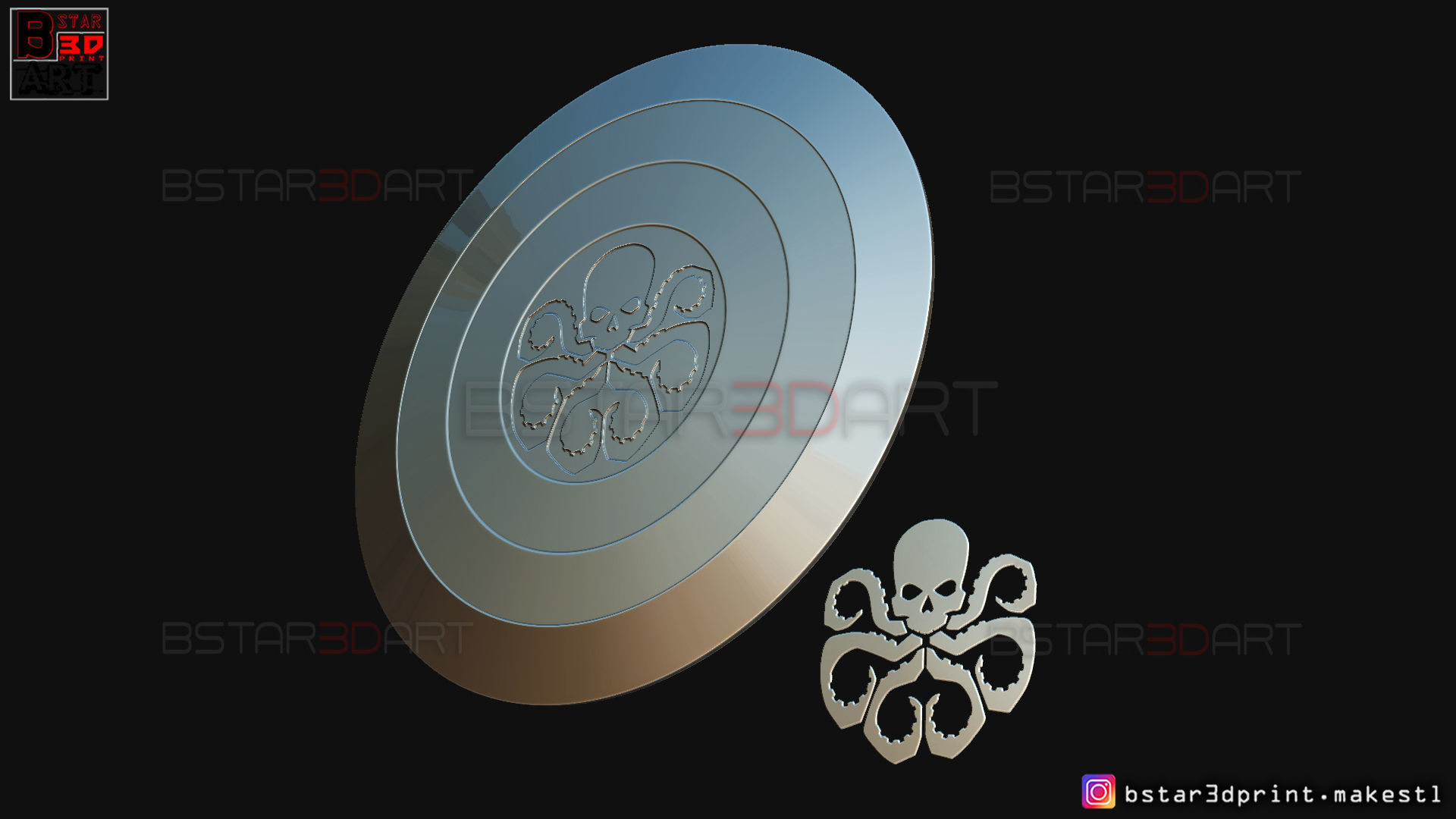 The Shield Hydra captain America - Hail Hydra - Marvel comics 3D model ...