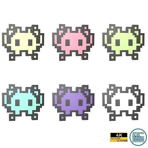 3D model Apple Alien Monster Emoji Pack 01 VR / AR / low-poly | CGTrader