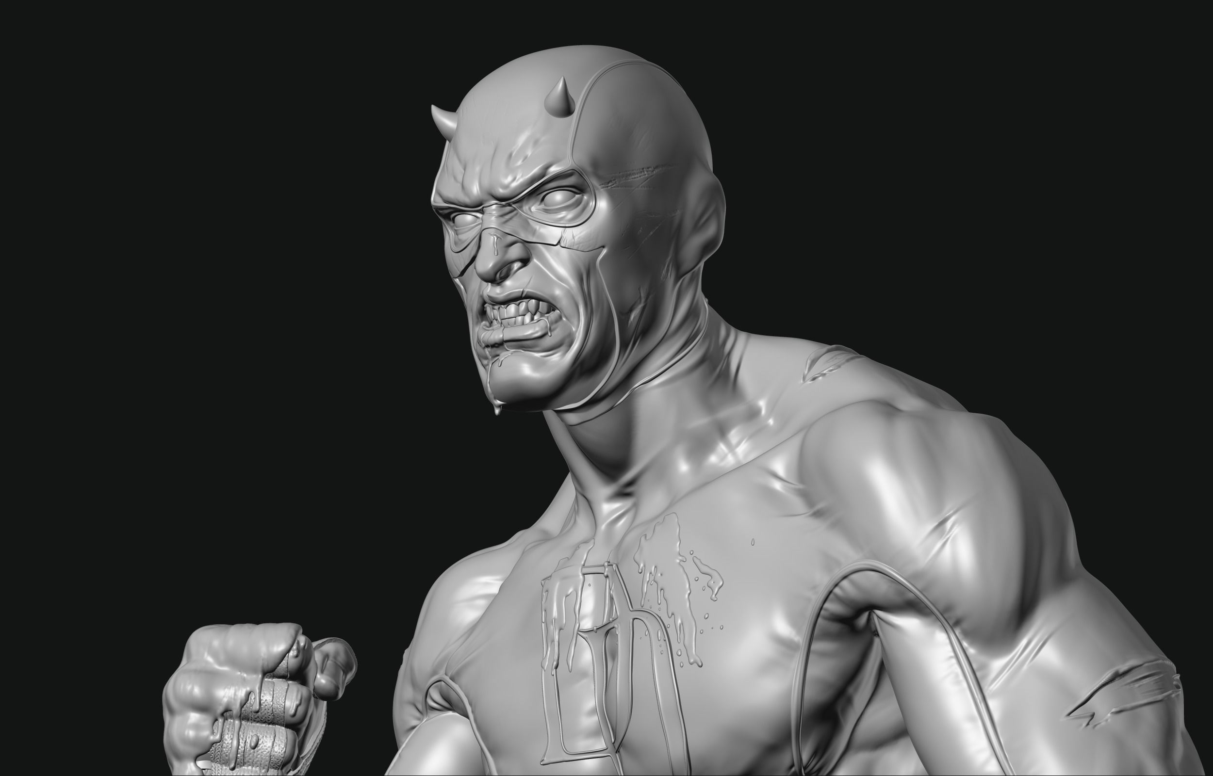 Daredevil statue 3D model 3D printable | CGTrader