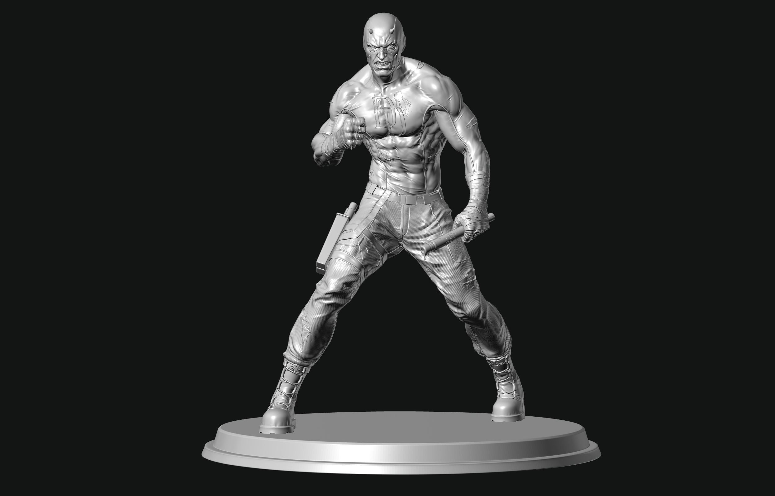 Daredevil statue 3D model 3D printable | CGTrader