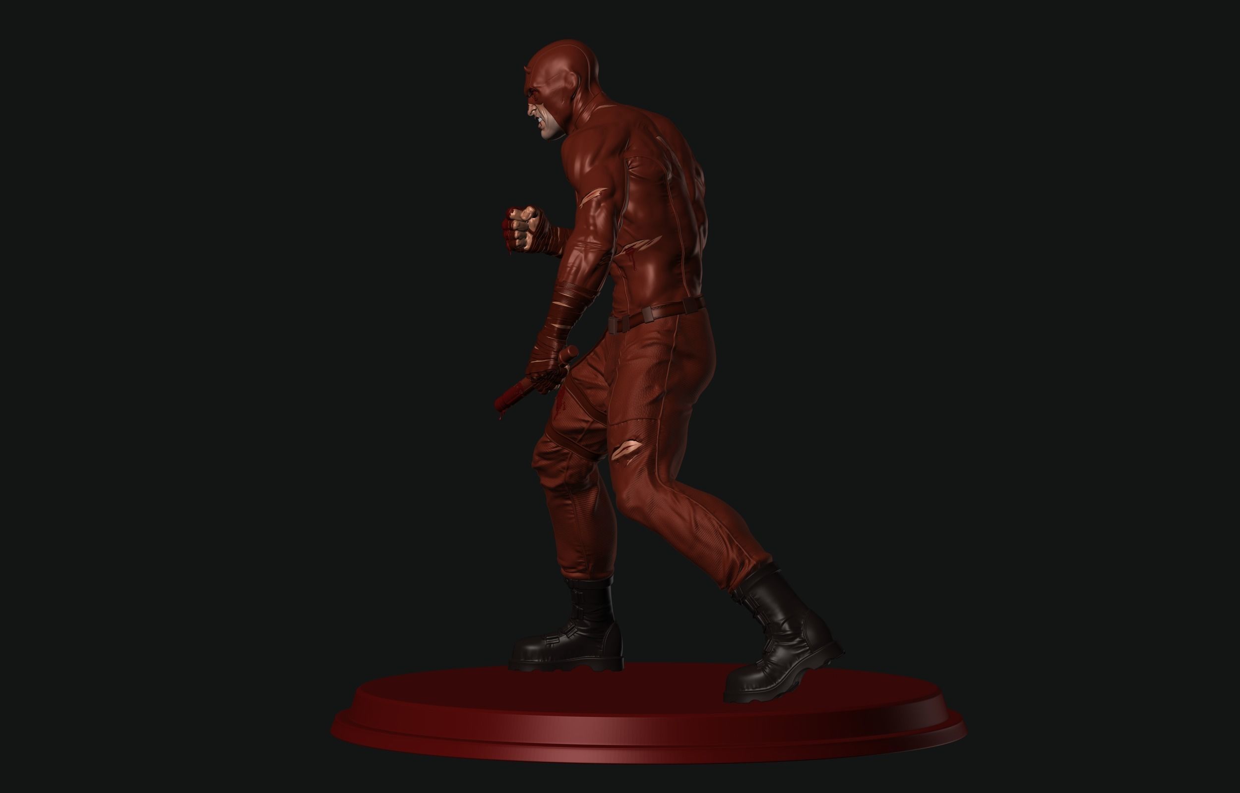 Daredevil statue 3D model 3D printable | CGTrader