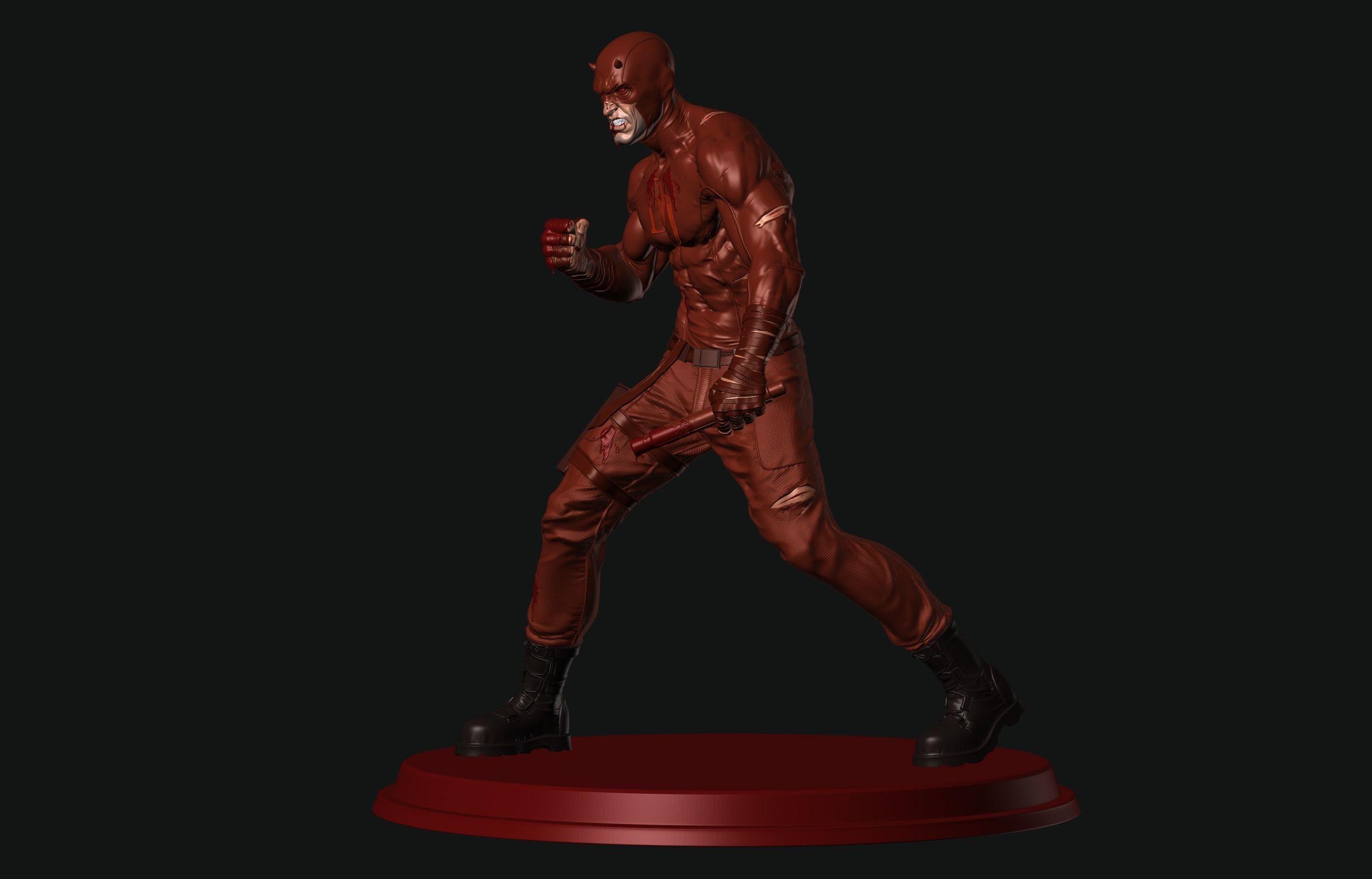 Daredevil statue 3D model 3D printable | CGTrader