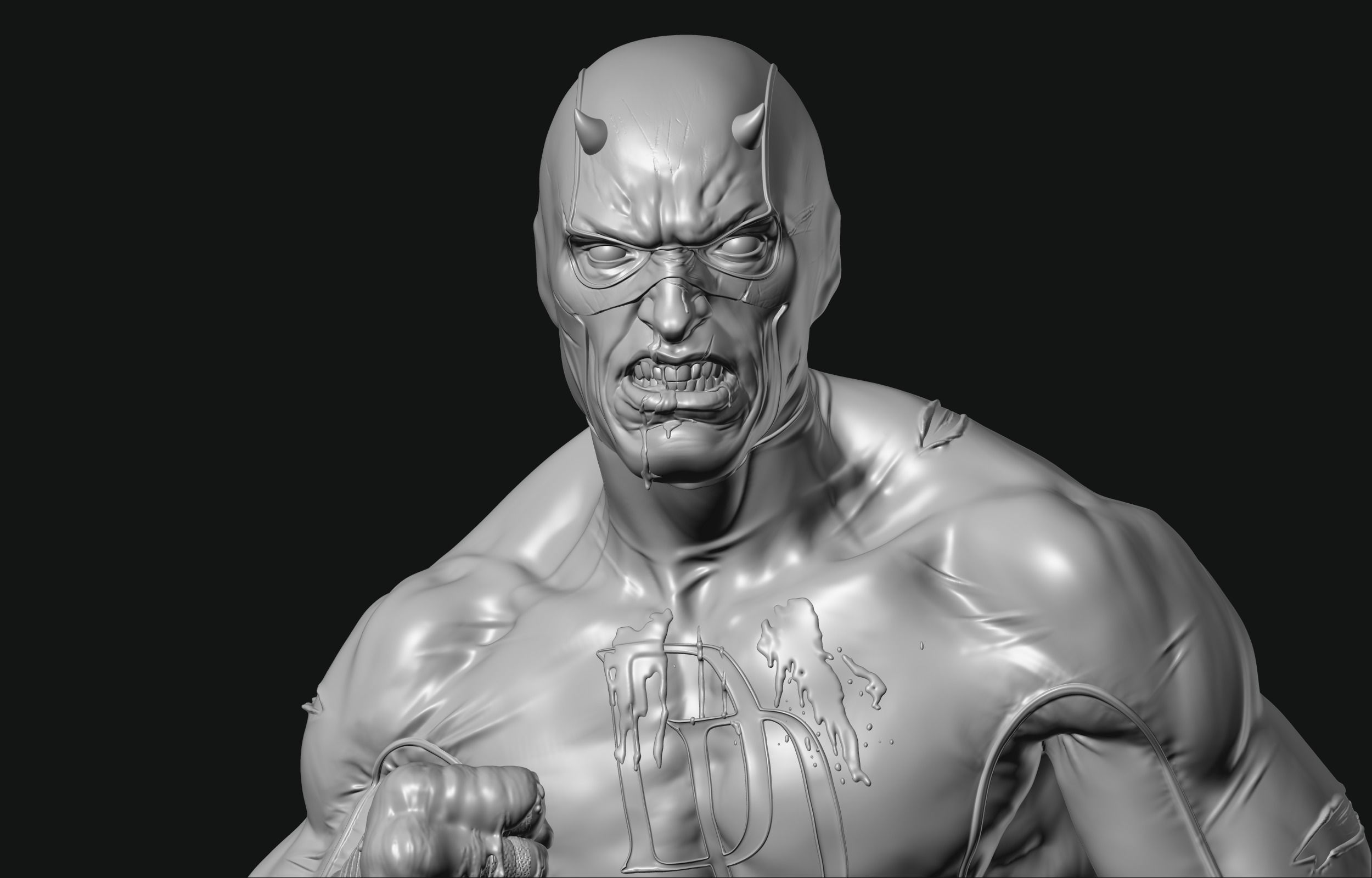 Daredevil statue 3D model 3D printable | CGTrader