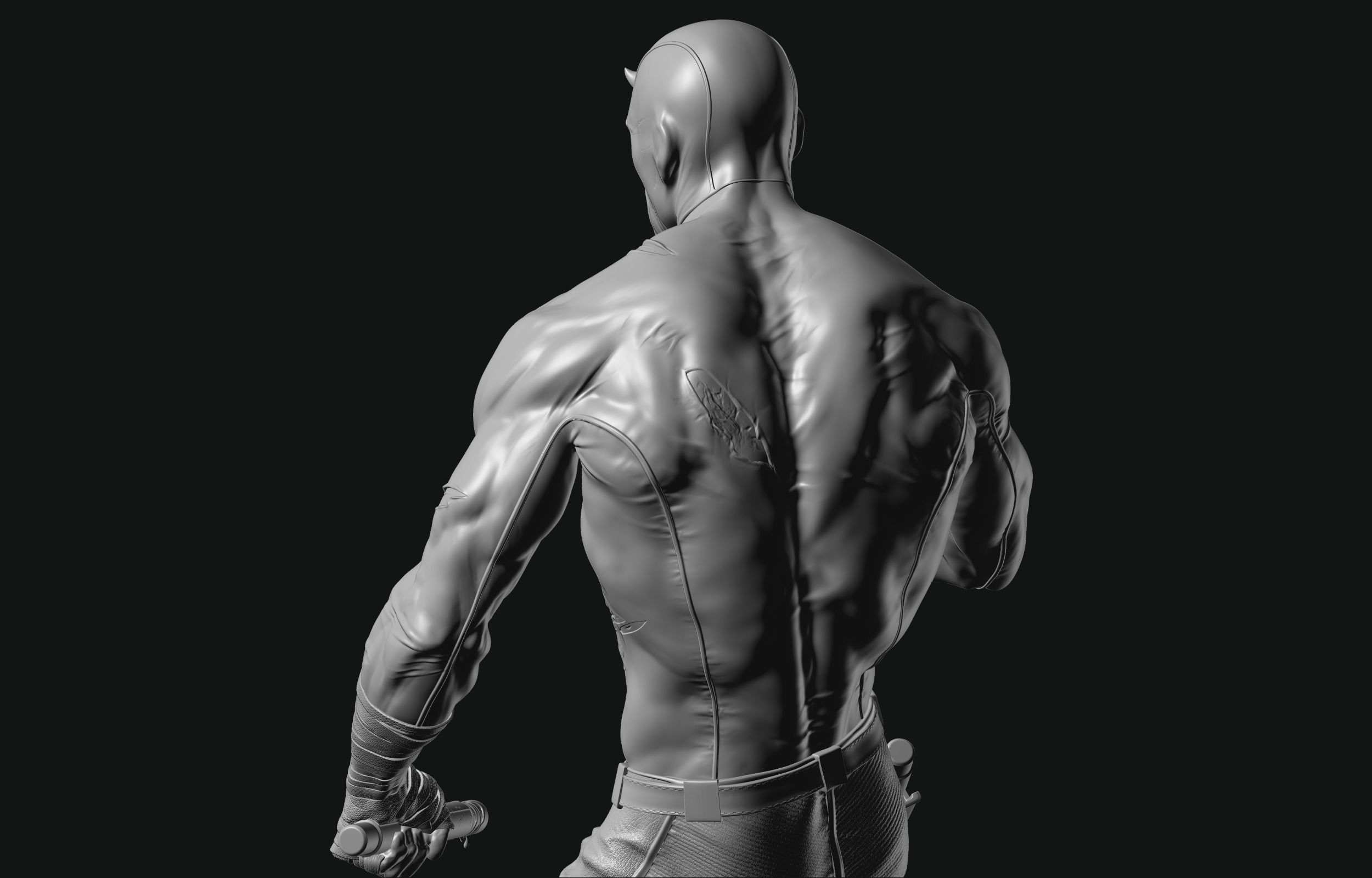 Daredevil statue 3D model 3D printable | CGTrader