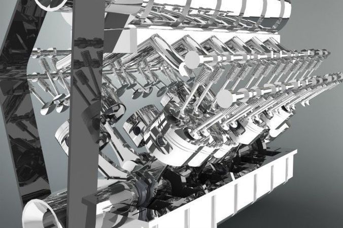 V12 Engine free 3D model | CGTrader