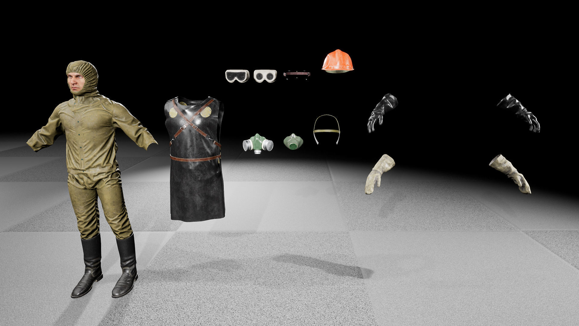 3D model LIQUIDATOR SOVIET SOLDIER VR / AR / low-poly | CGTrader