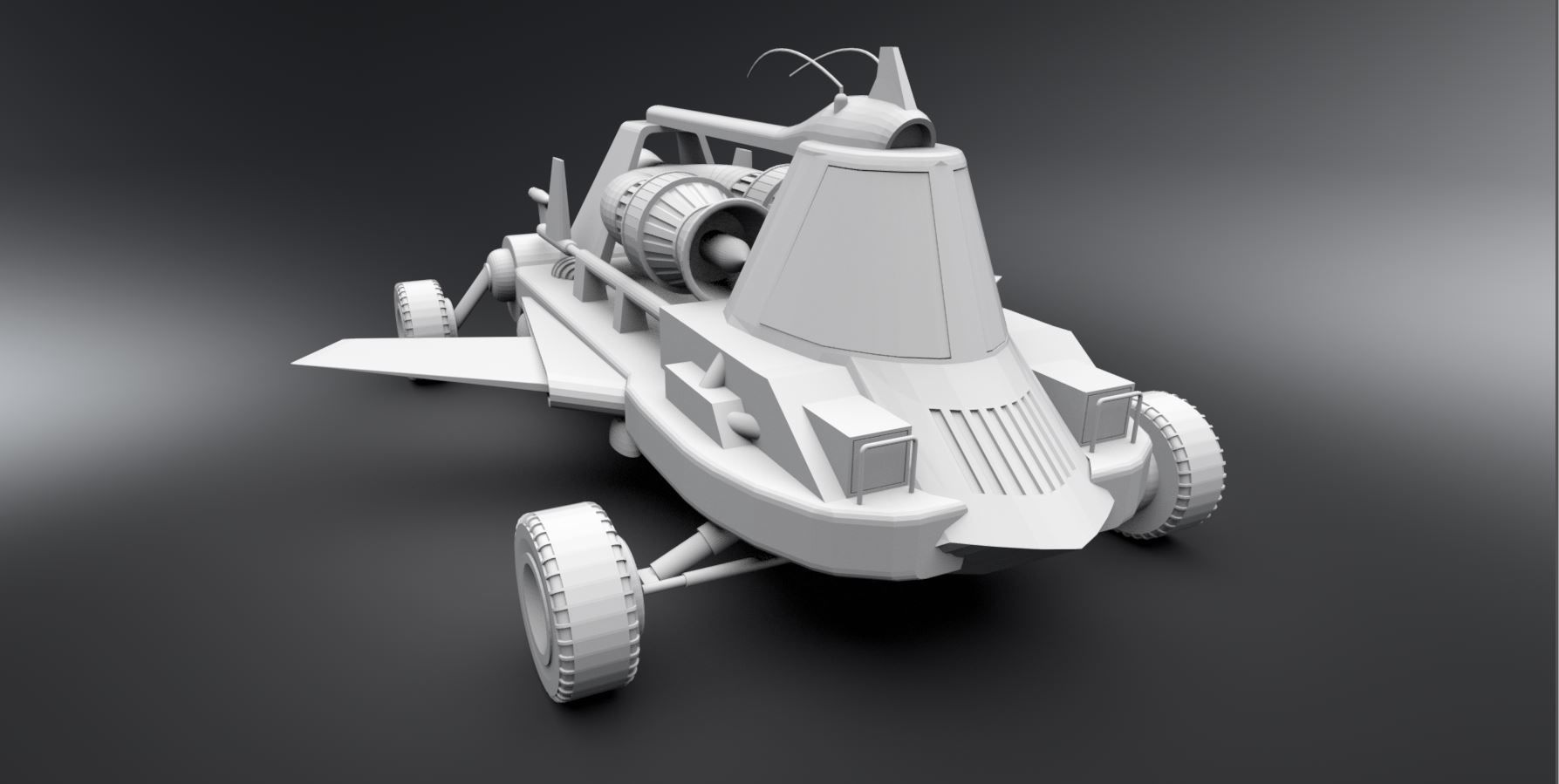 Jet Car Scale model 3D model 3D printable | CGTrader