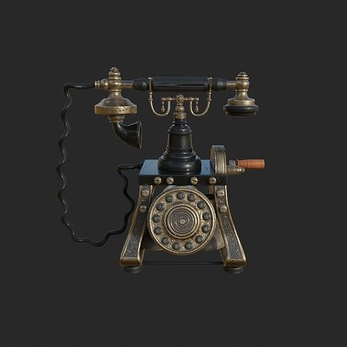 3D model Vintage Phone 3D Asset Inorganic Modeling Game ready VR / AR ...