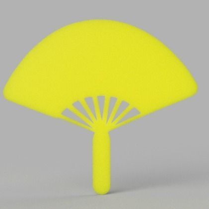 Hand Fan 3D model 3D printable | CGTrader