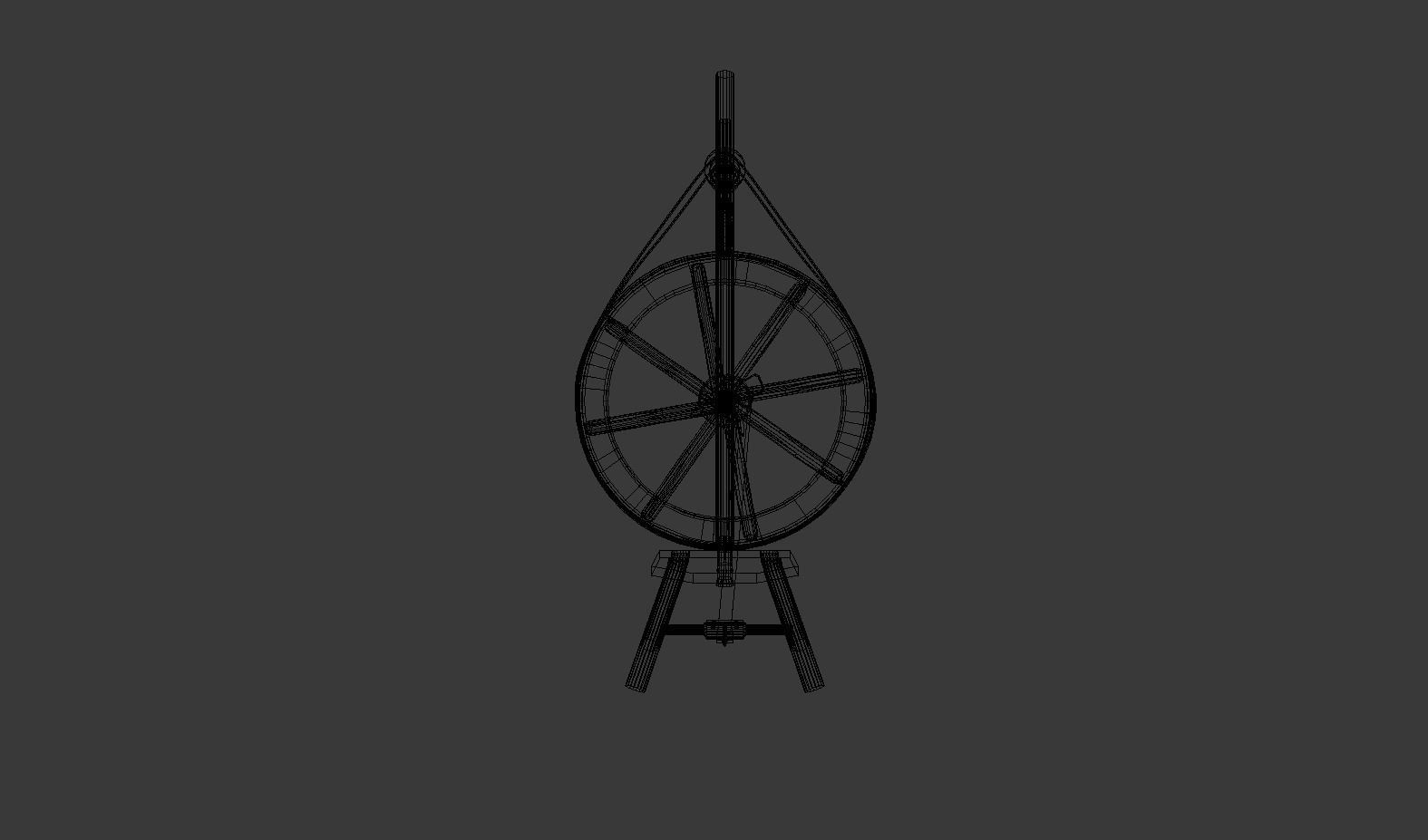 3D model Historical Spinning Wheel VR / AR / low-poly | CGTrader