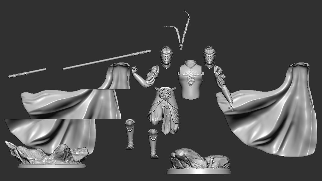 WUKONG MONKEY KING 2 3D model 3D printable | CGTrader