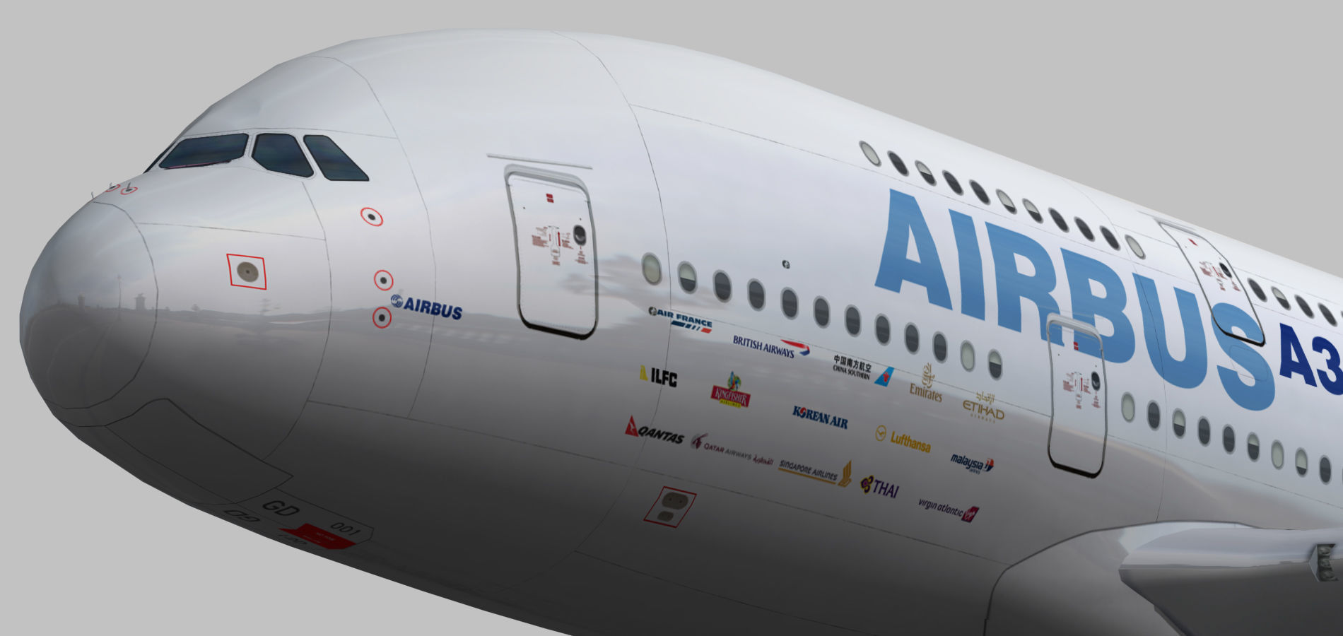 3D model Airbus A380-8 Home livery VR / AR / low-poly rigged animated ...