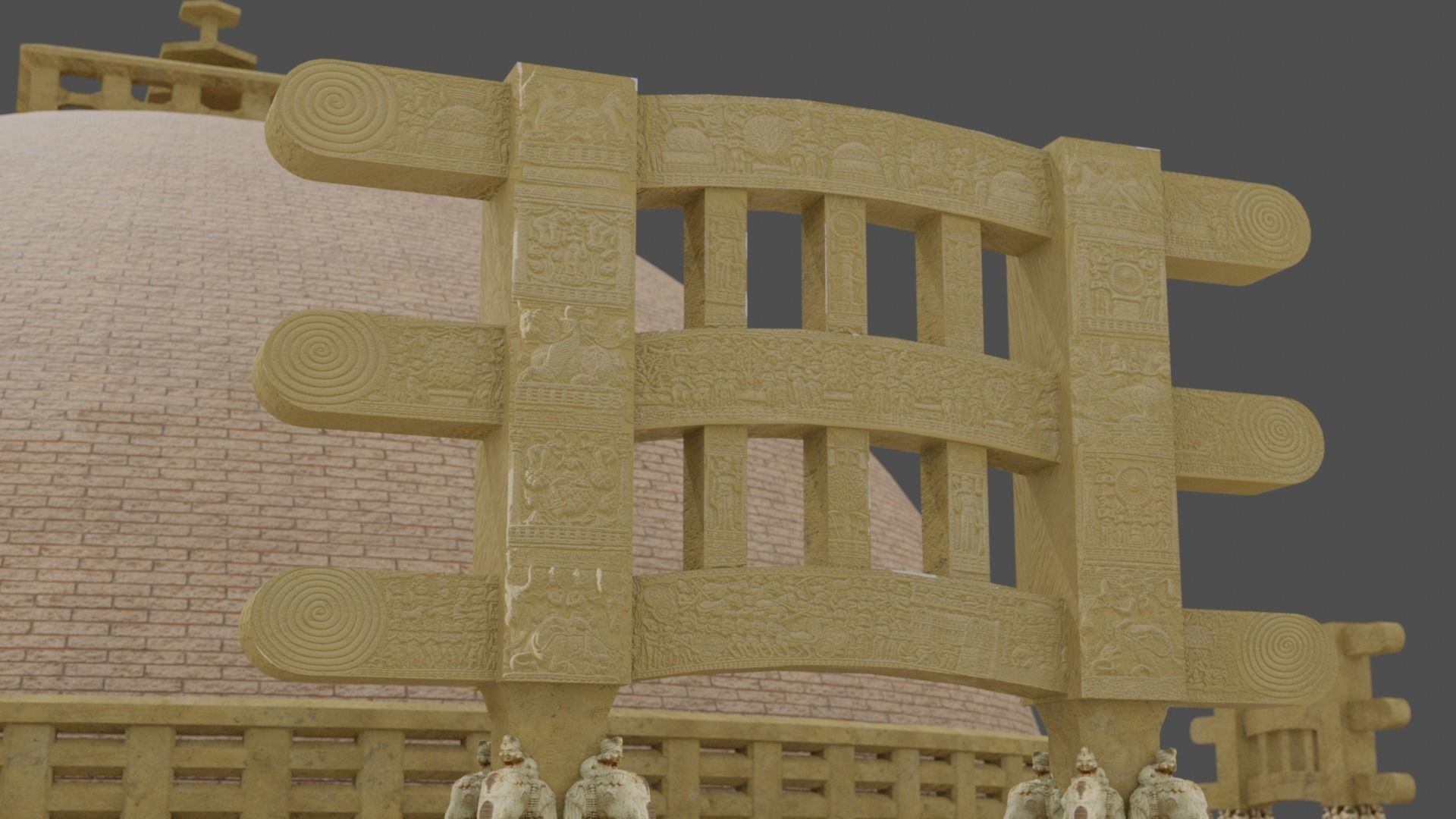 Sanchi Stupa - 3D model 3D model | CGTrader
