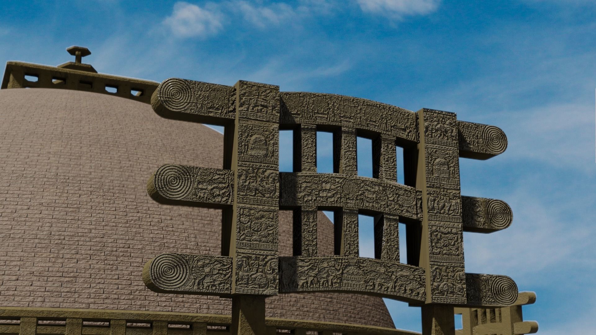 Sanchi Stupa - 3D model 3D model | CGTrader