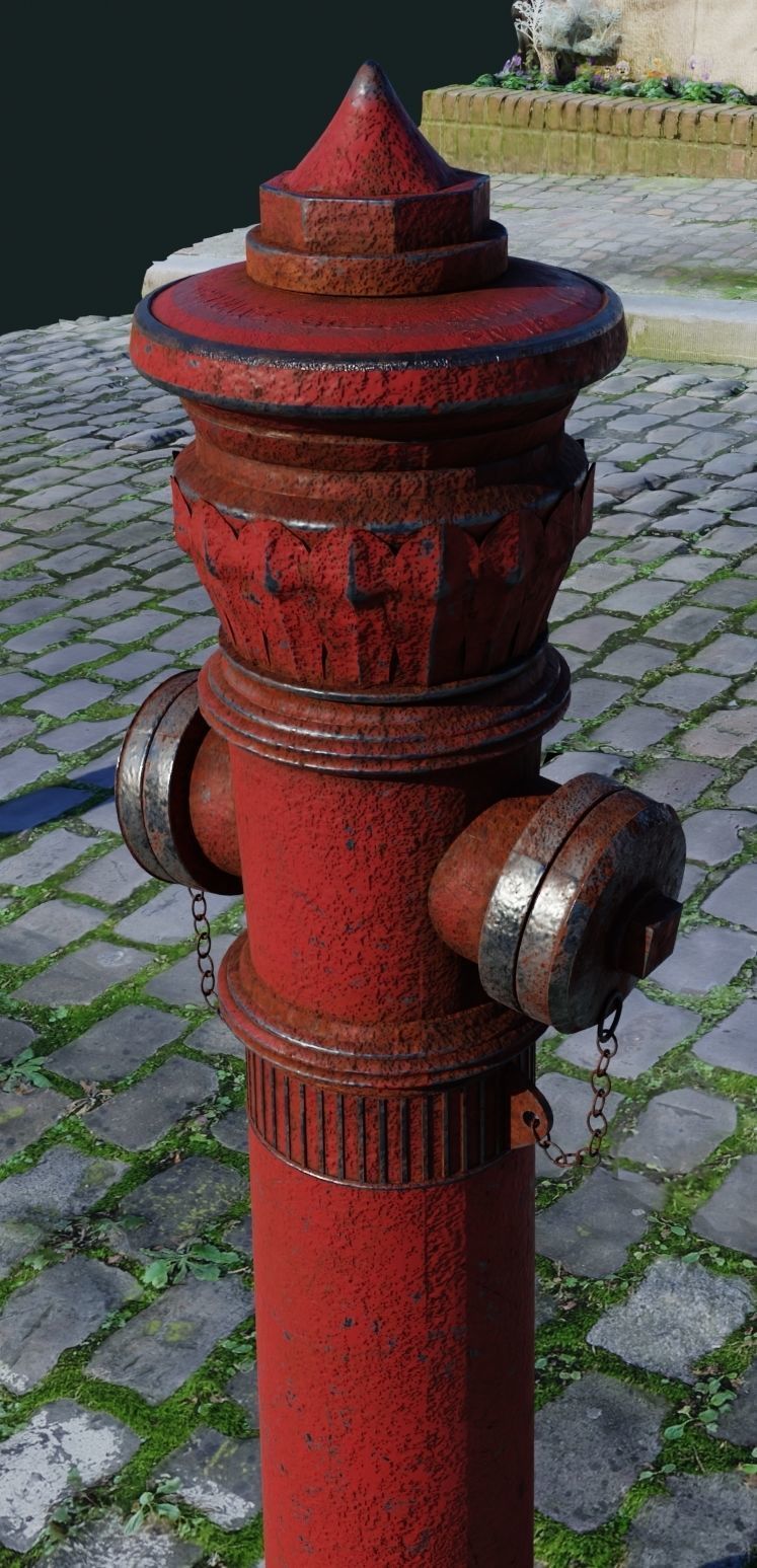 Fire Hydrant 50s German style 3D model | CGTrader