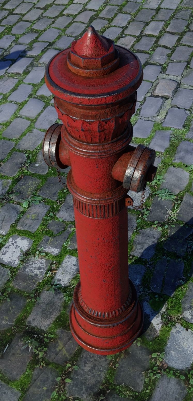 Fire Hydrant 50s German style 3D model | CGTrader