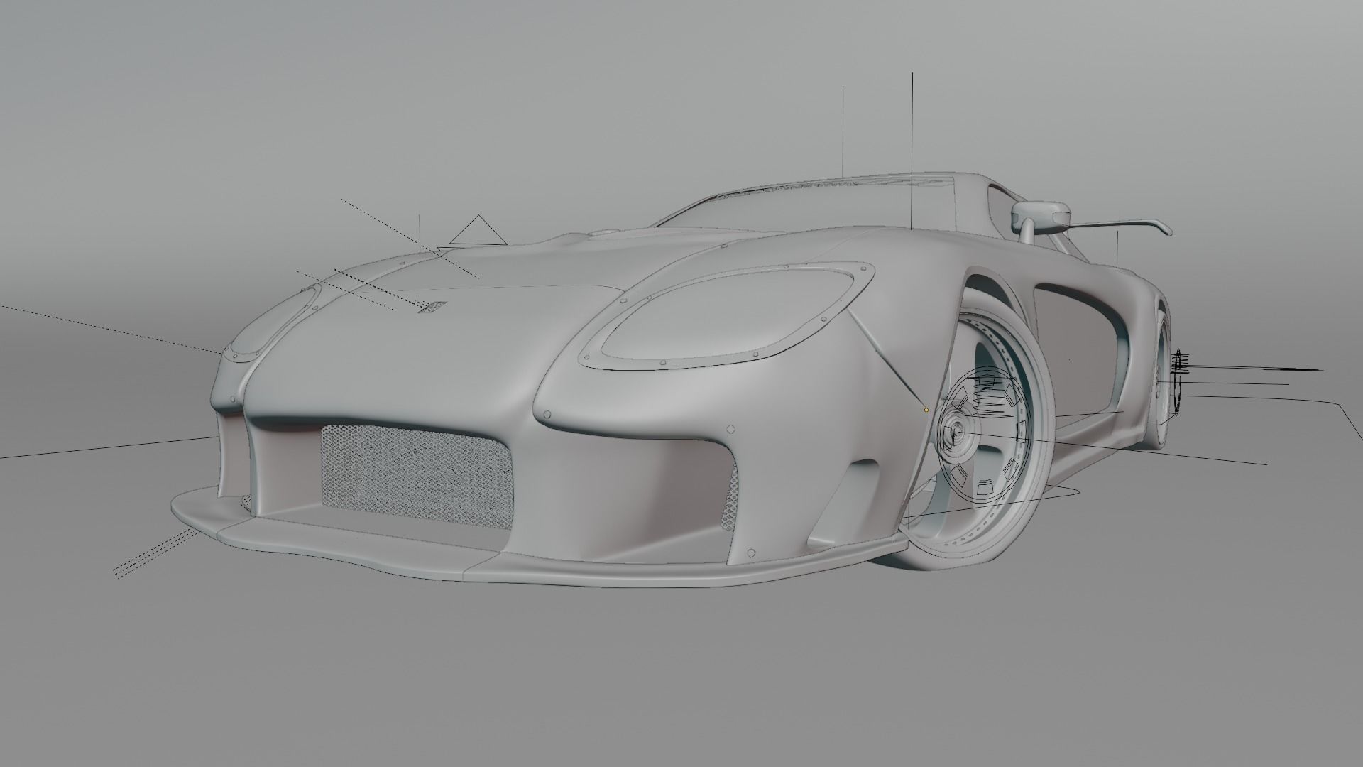 Hans Mazda Rx7 Veilside 3D model rigged | CGTrader