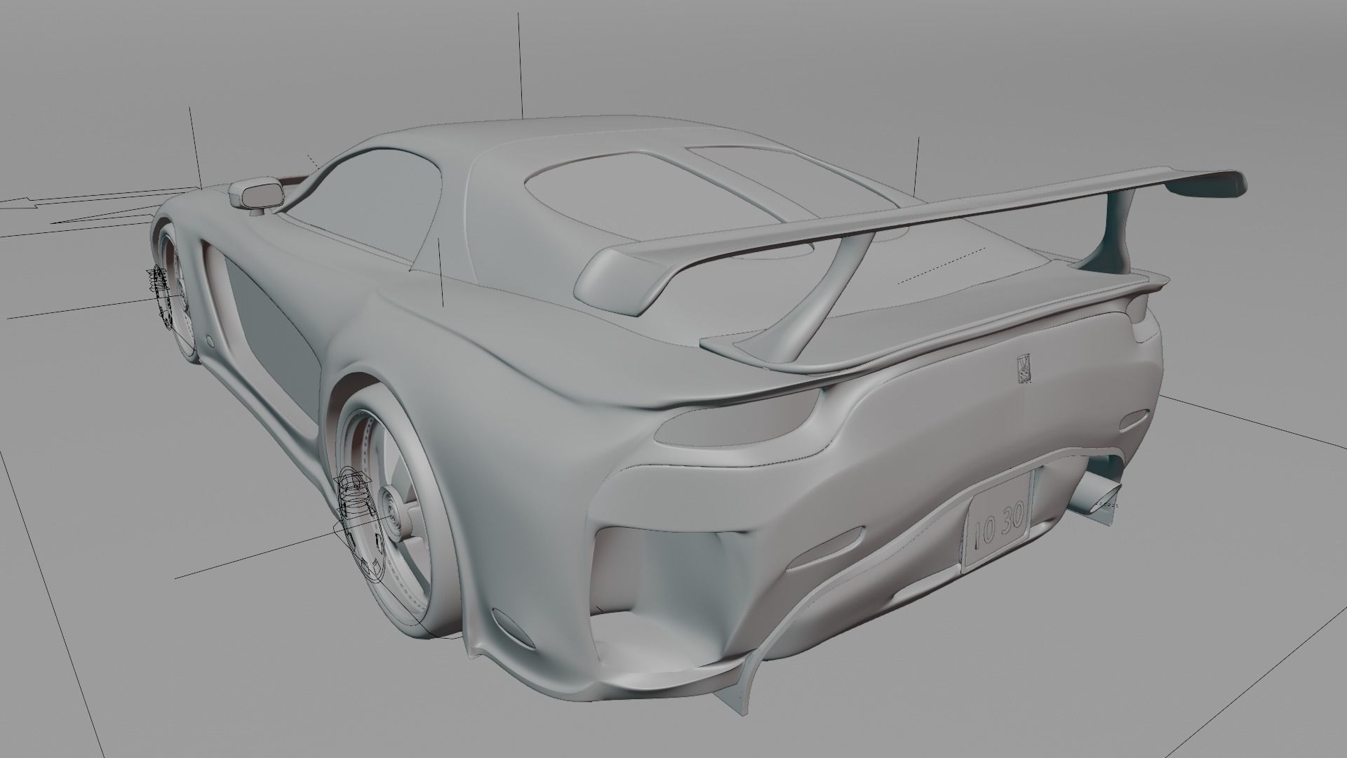 Hans Mazda Rx7 Veilside 3D model rigged | CGTrader