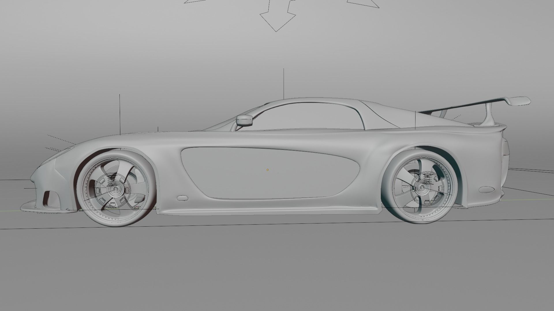 Hans Mazda Rx7 Veilside 3D model rigged | CGTrader