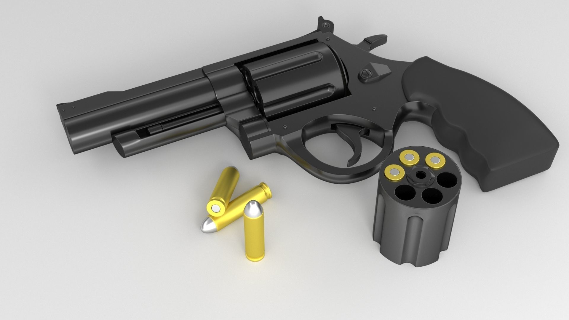Revolver Gun 3D model animated | CGTrader