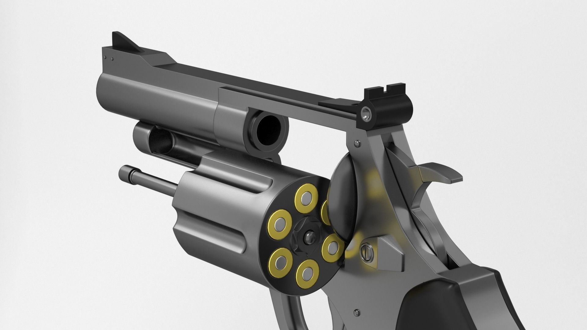Revolver Gun 3D model animated | CGTrader