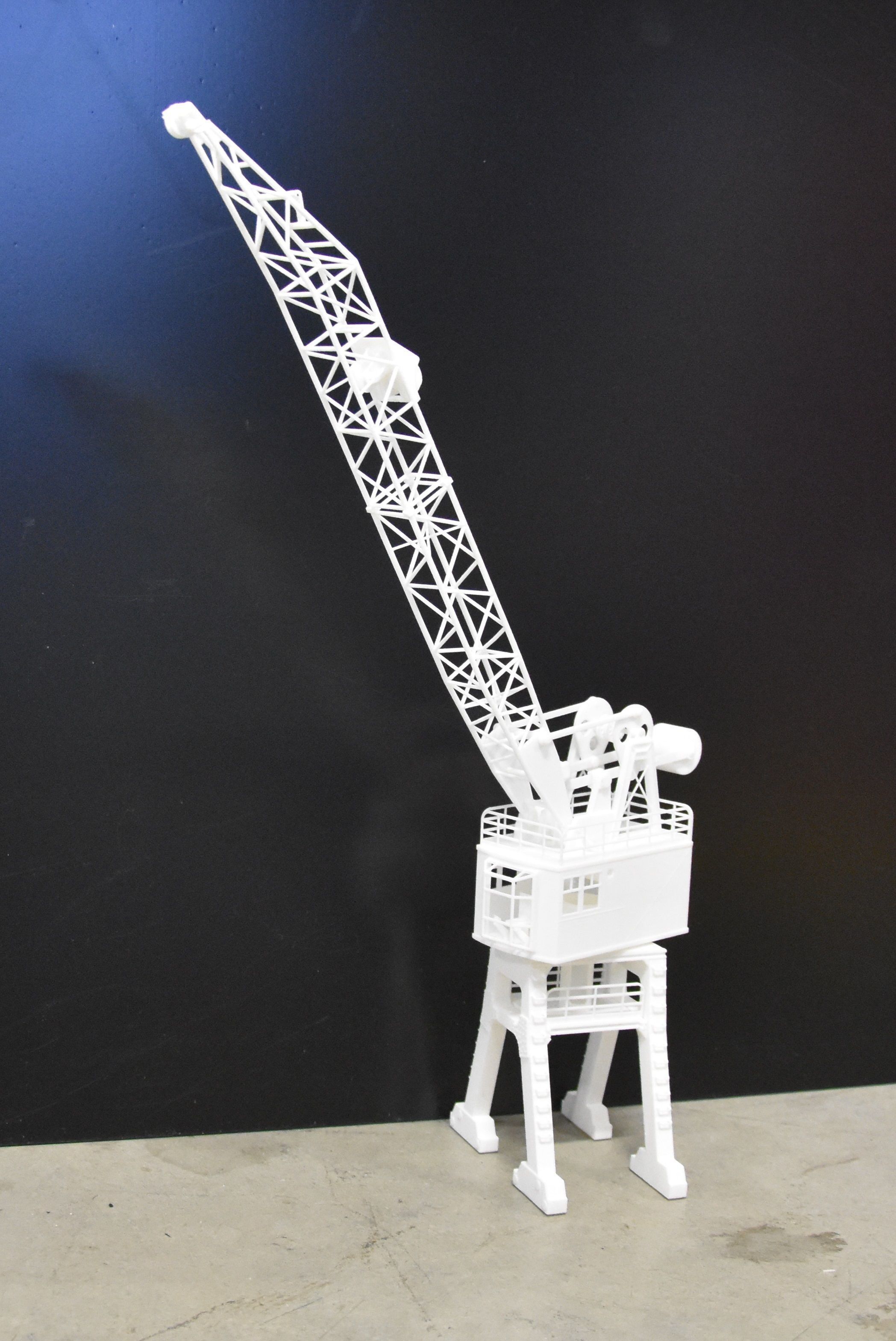 Old dock crane 3D model 3D printable | CGTrader