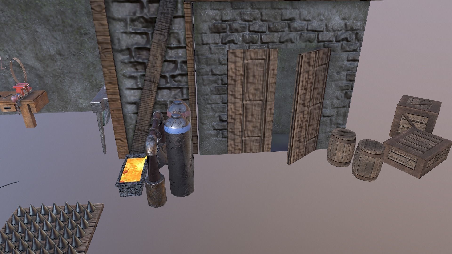 3D model Medieval Trap Workshop VR / AR / low-poly | CGTrader