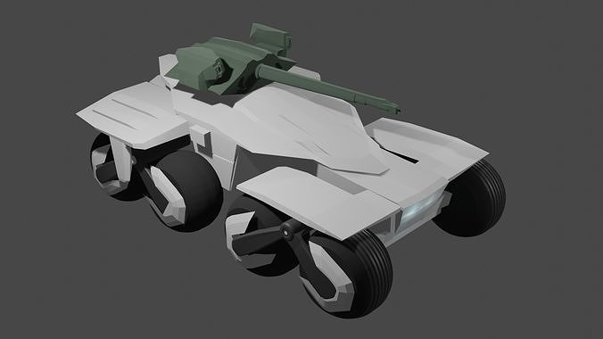 Sci fi tank Low Poly free 3D model | CGTrader
