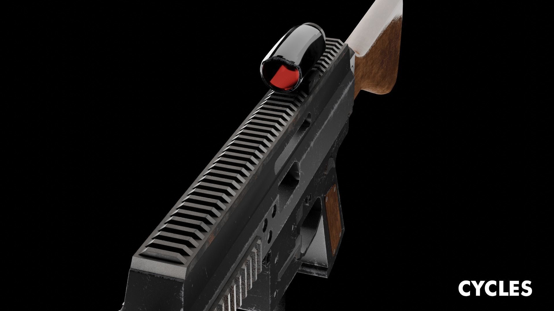 3D model Realistic Weapon Low Poly - PBR Texture - Blender Cinema 4D VR ...