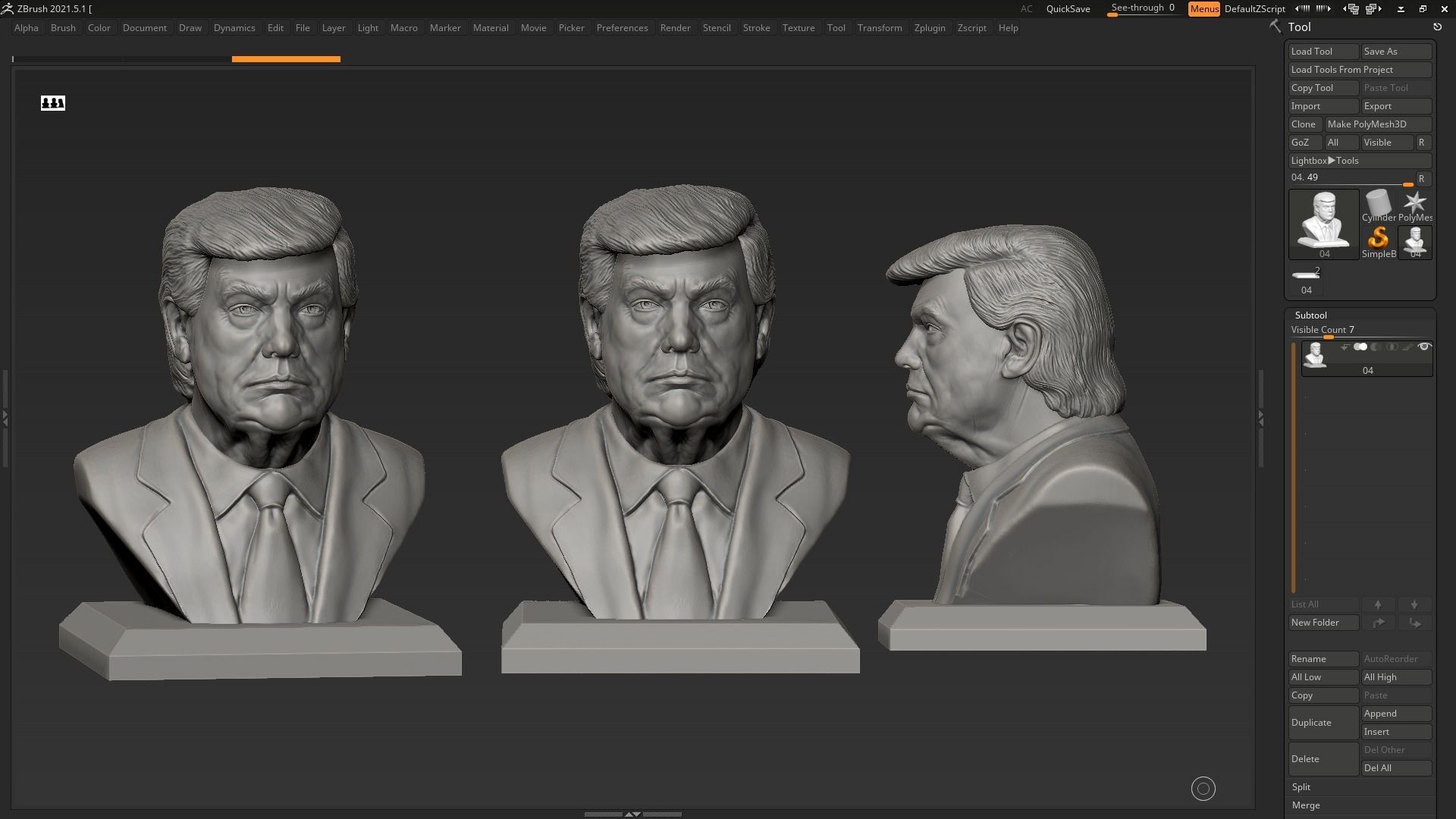 Donald Trump bust 2 3D print model 3D model 3D printable | CGTrader