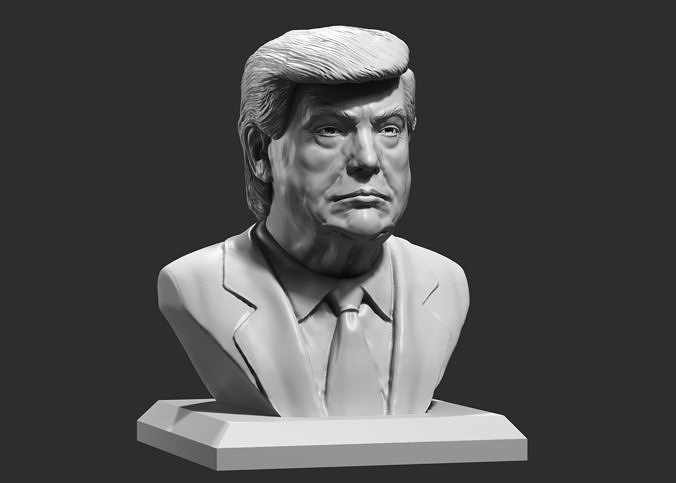 Donald Trump bust 2 3D print model 3D model 3D printable | CGTrader