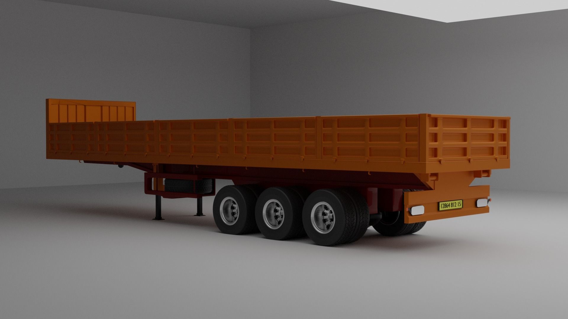 TRAILER FLATBED free 3D model | CGTrader